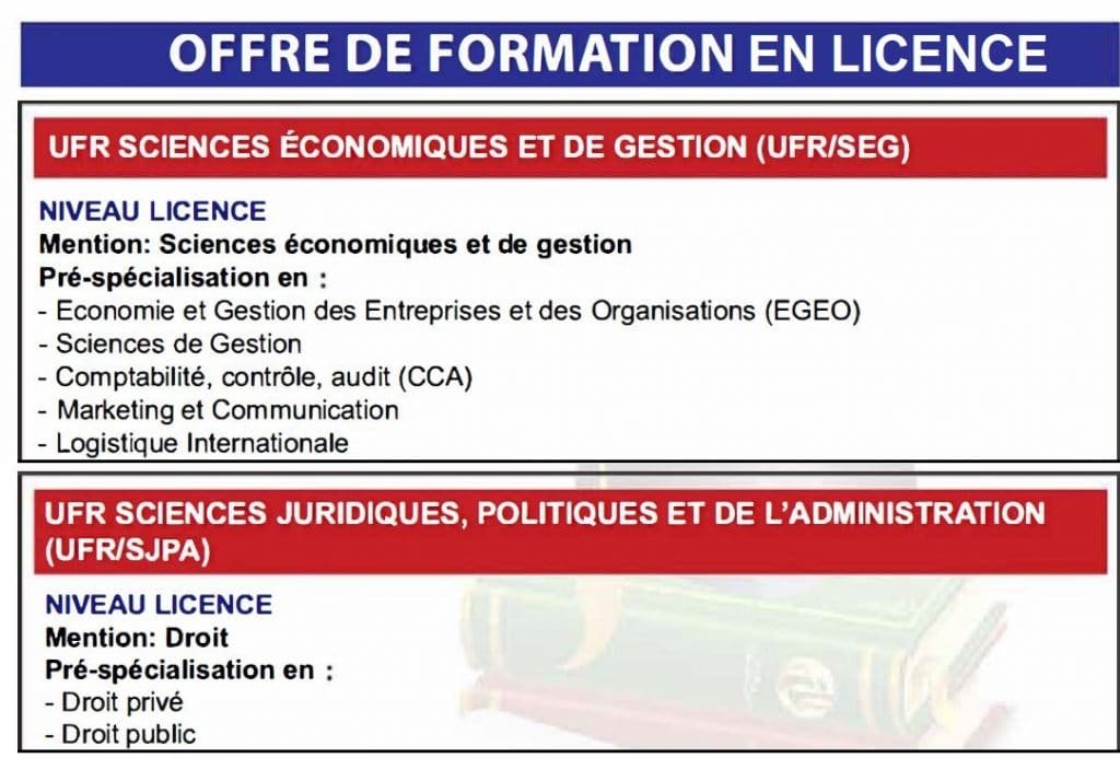 Licence - 1ère université privée internationale